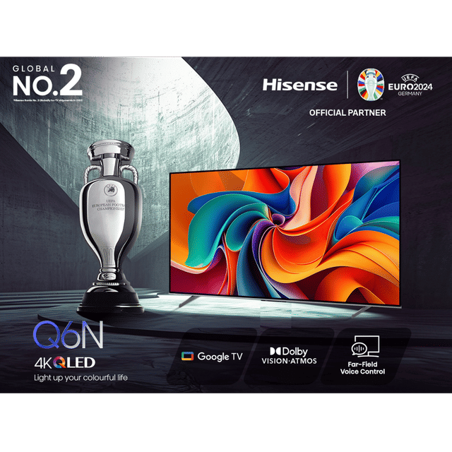 Buy Hisense Q6N 109.22 cm (43 inch) QLED 4K Ultra HD Smart Google TV with 4K AI Upscaler (2024 ...